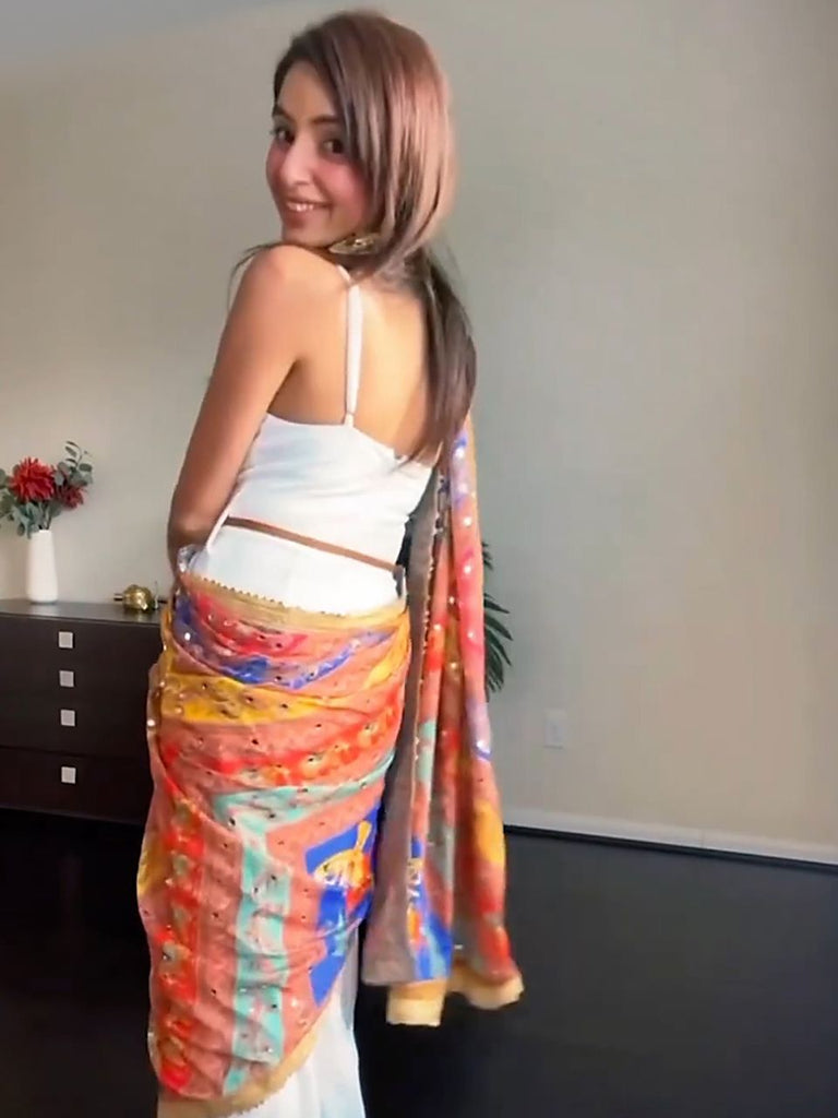 Multicolour Digitally Printed Pakistani Mirror Work Dupatta – Dupatta ...