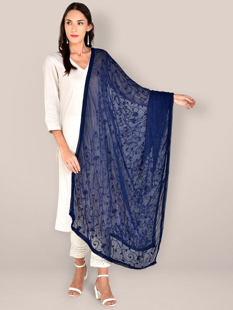 dark blue dupatta,navy blue dupatta, blue dupatta, dupatta bazaar ...