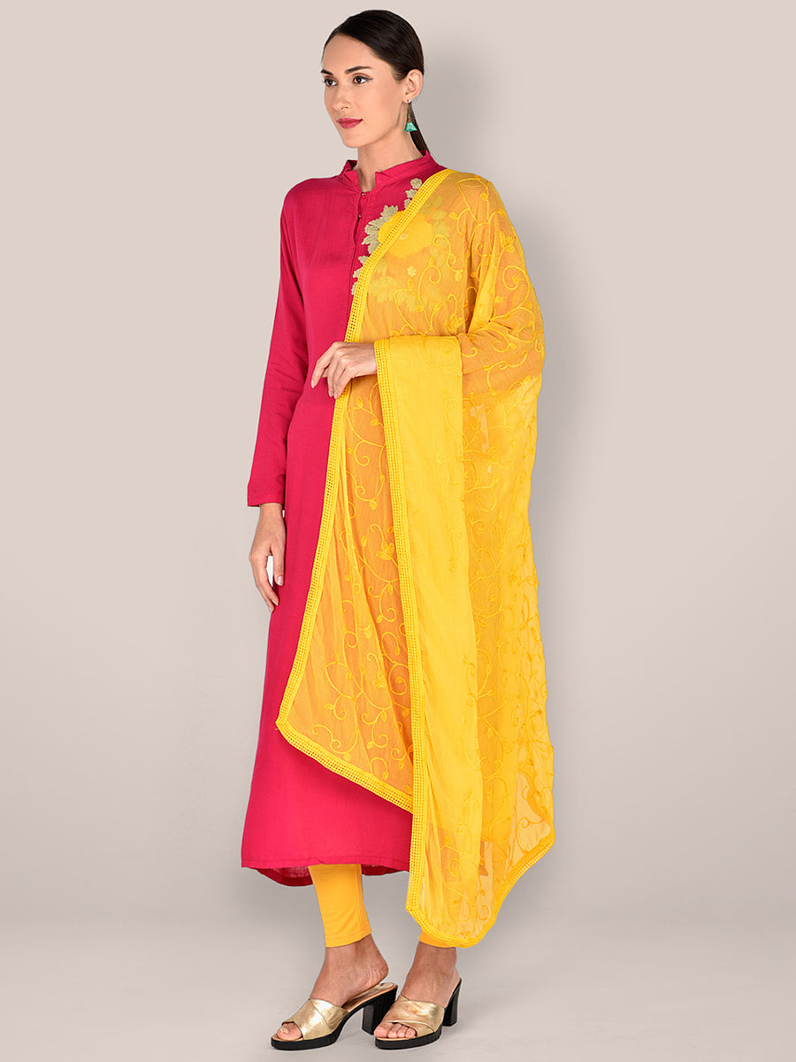 yellow dupatta, yellow dupatta, dupatta bazaar, chunni, chiffon, chunni ...