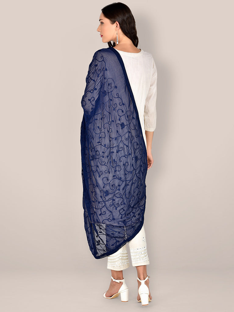 dark blue dupatta,navy blue dupatta, blue dupatta, dupatta bazaar ...