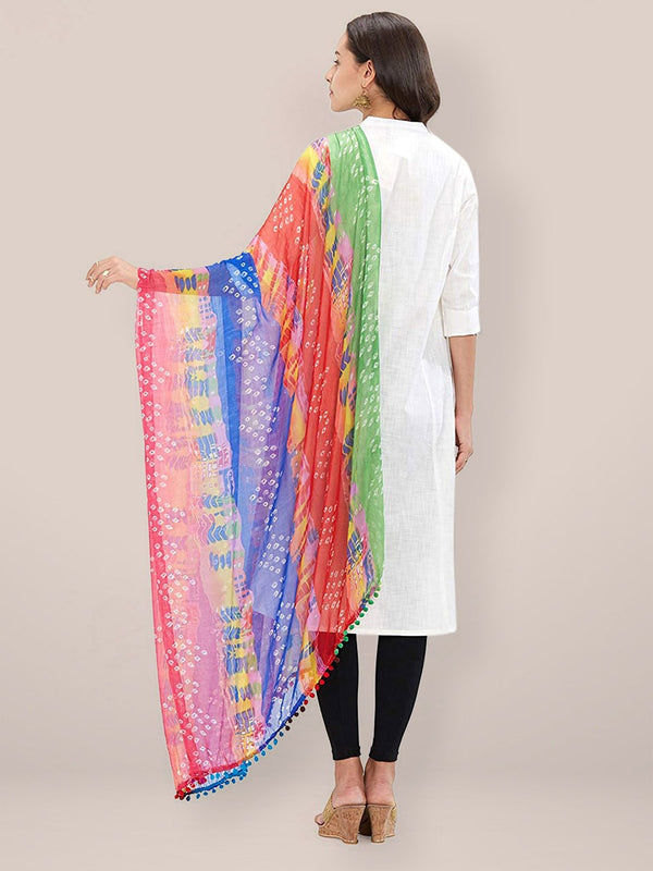 Multicoloured Printed Chiffon Dupatta Dupatta Bazaar