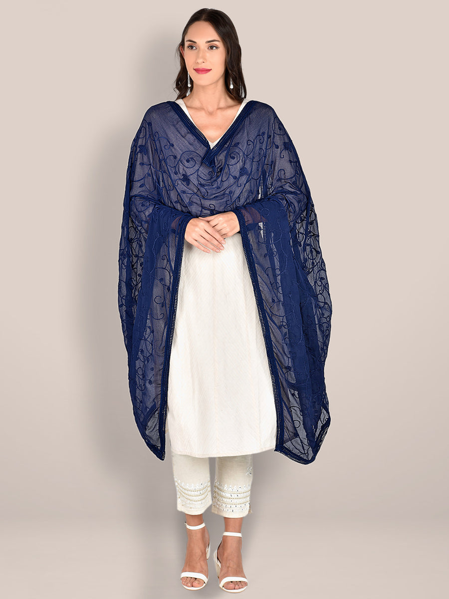 dark blue dupatta,navy blue dupatta, blue dupatta, dupatta bazaar ...