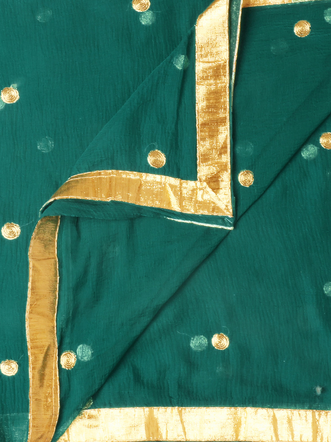 Gold Butti Embroidered Chiffon Dupatta Dupatta Bazaar