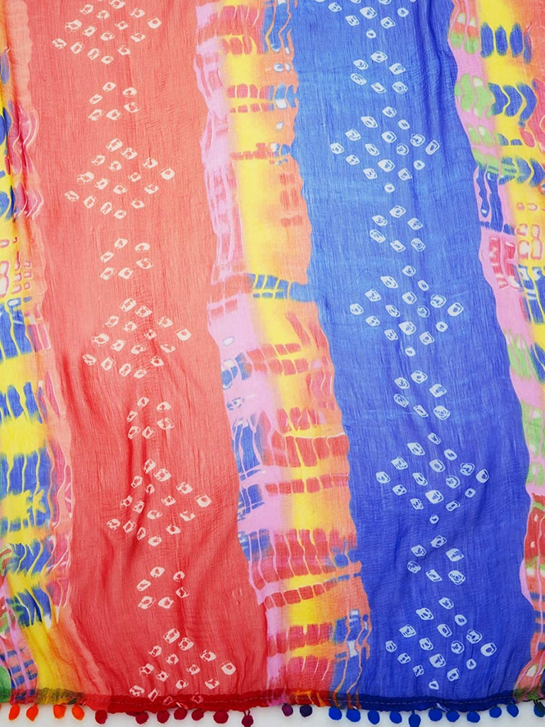 Multicoloured Printed Chiffon Dupatta Dupatta Bazaar
