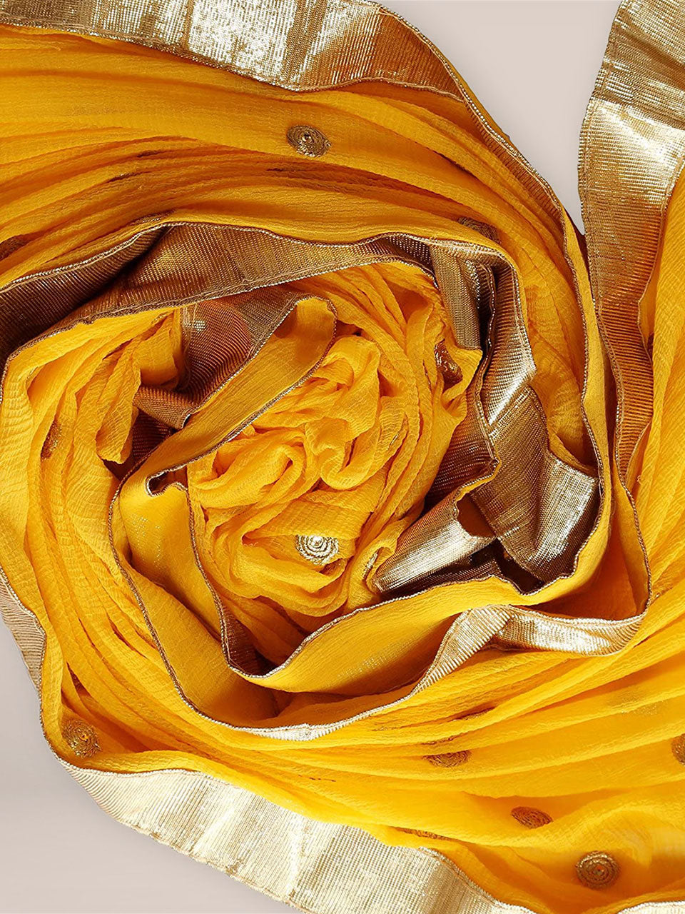 Gold Butti Embroidered Chiffon Dupatta Dupatta Bazaar