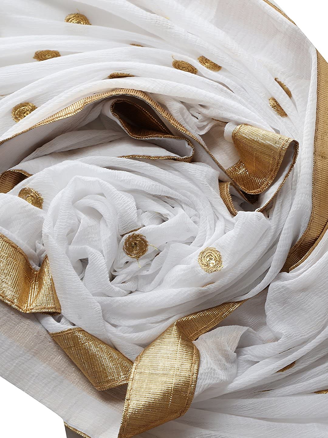 Gold Butti Embroidered Chiffon Dupatta Dupatta Bazaar