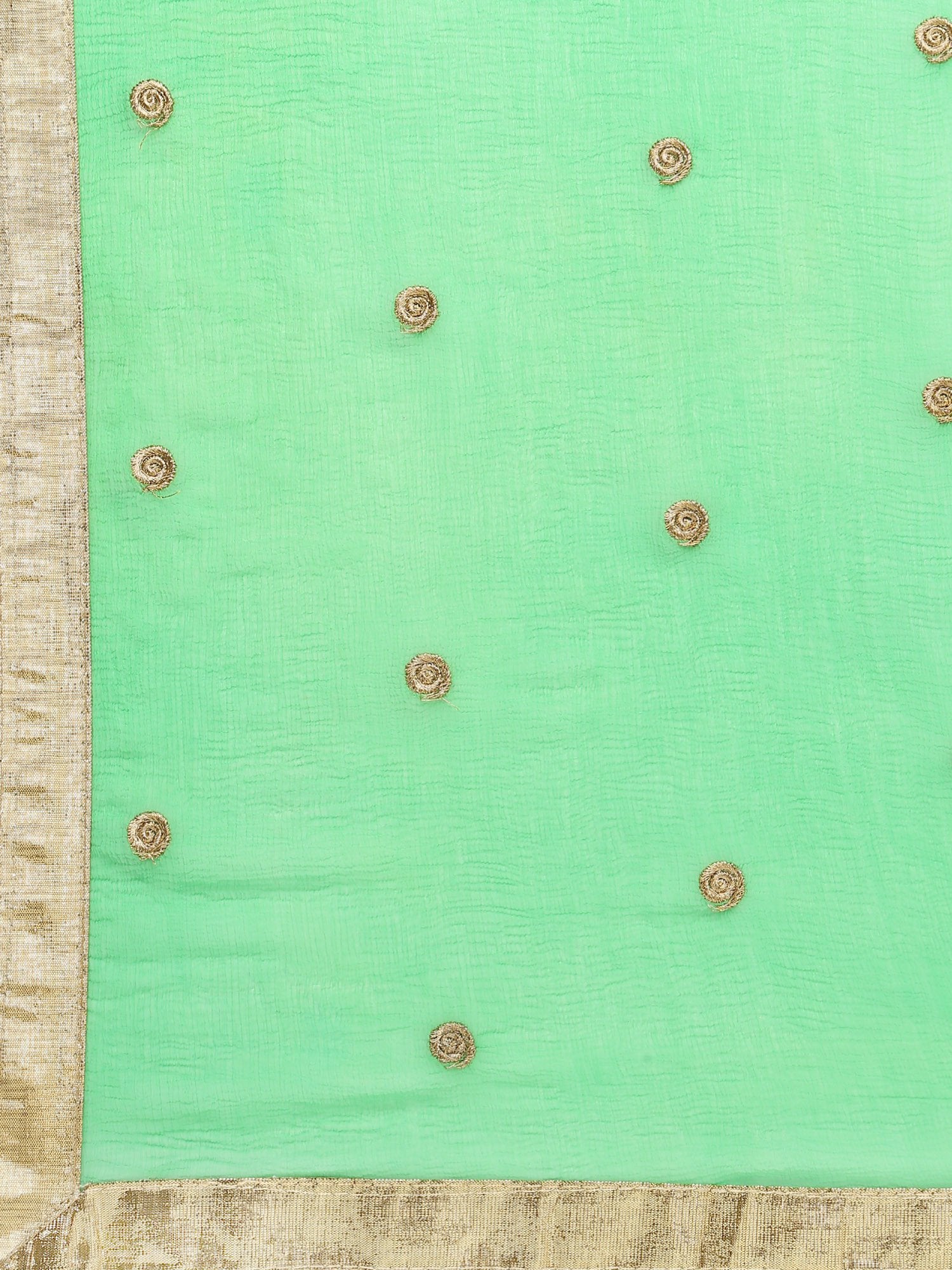 Gold Butti Embroidered Chiffon Dupatta Dupatta Bazaar