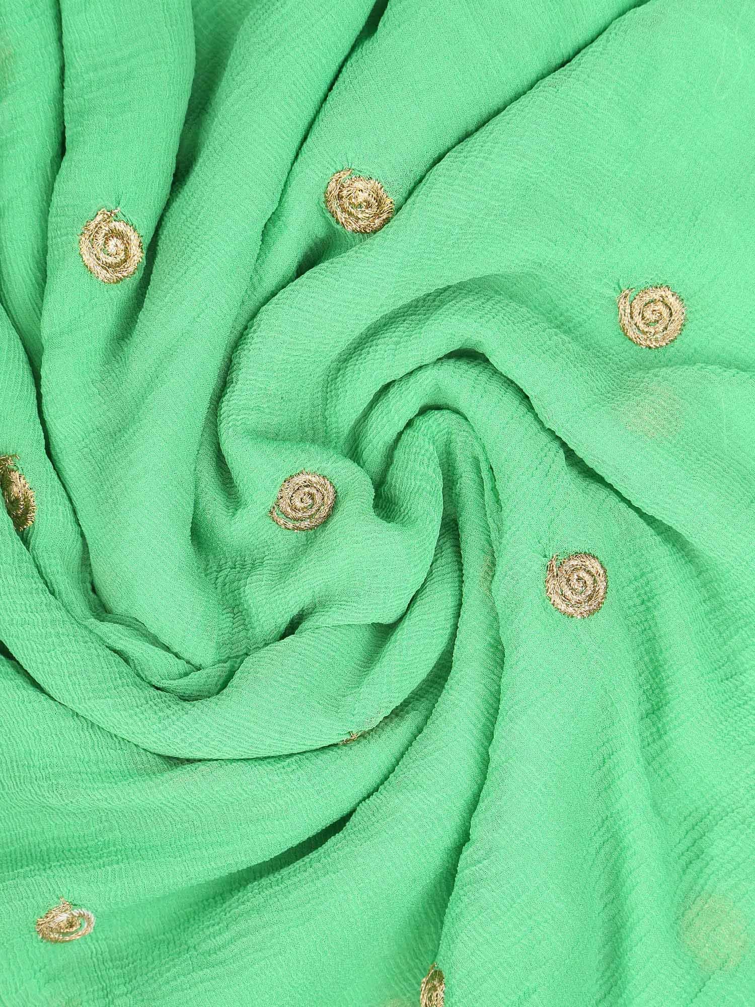 Gold Butti Embroidered Chiffon Dupatta Dupatta Bazaar