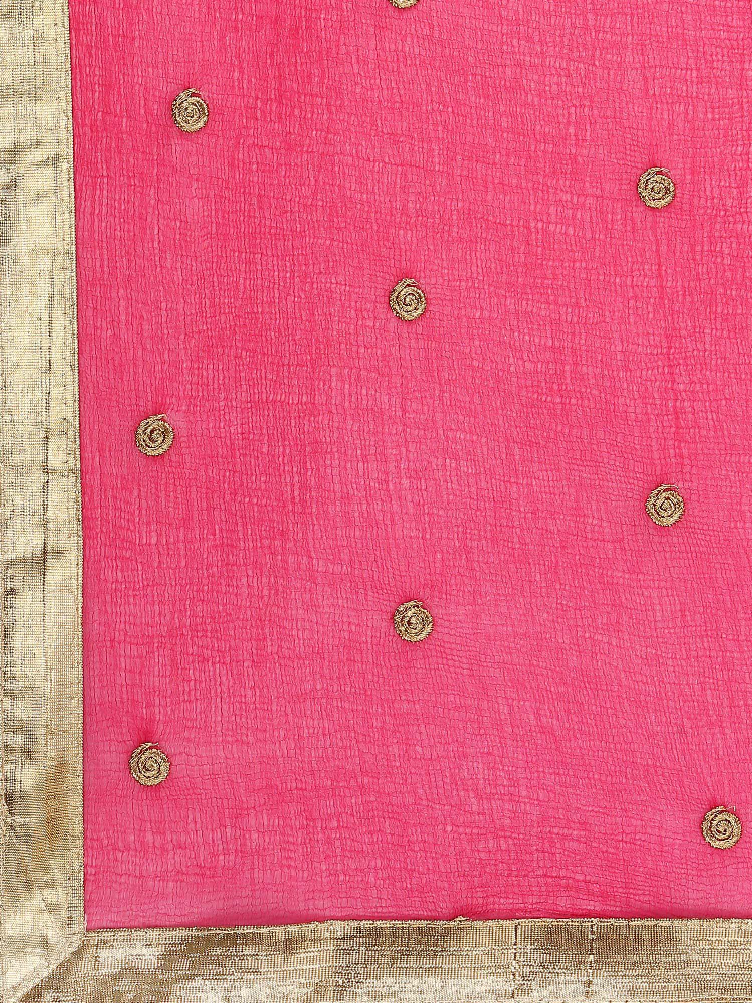 Gold Butti Embroidered Chiffon Dupatta Dupatta Bazaar