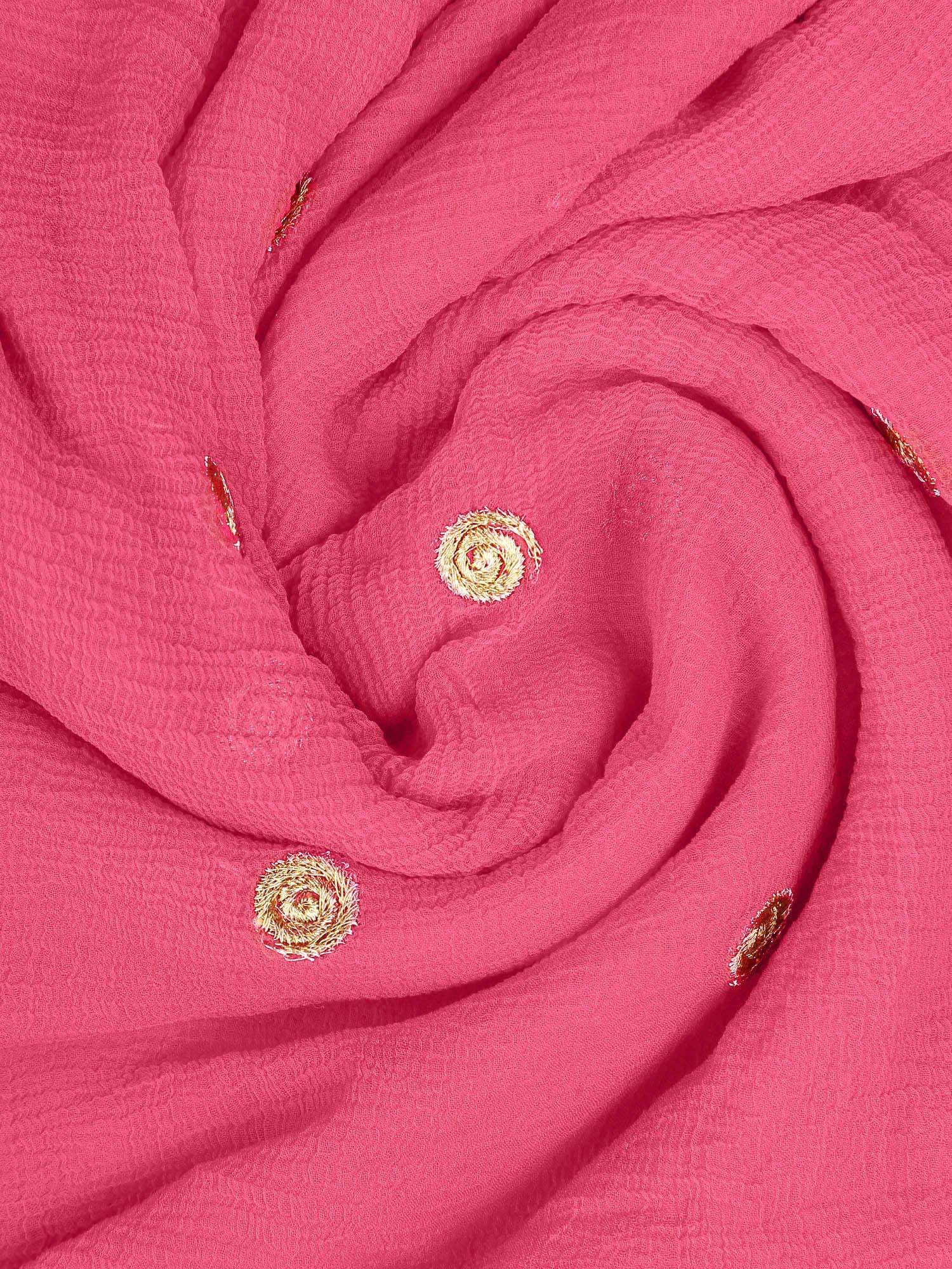 Gold Butti Embroidered Chiffon Dupatta Dupatta Bazaar