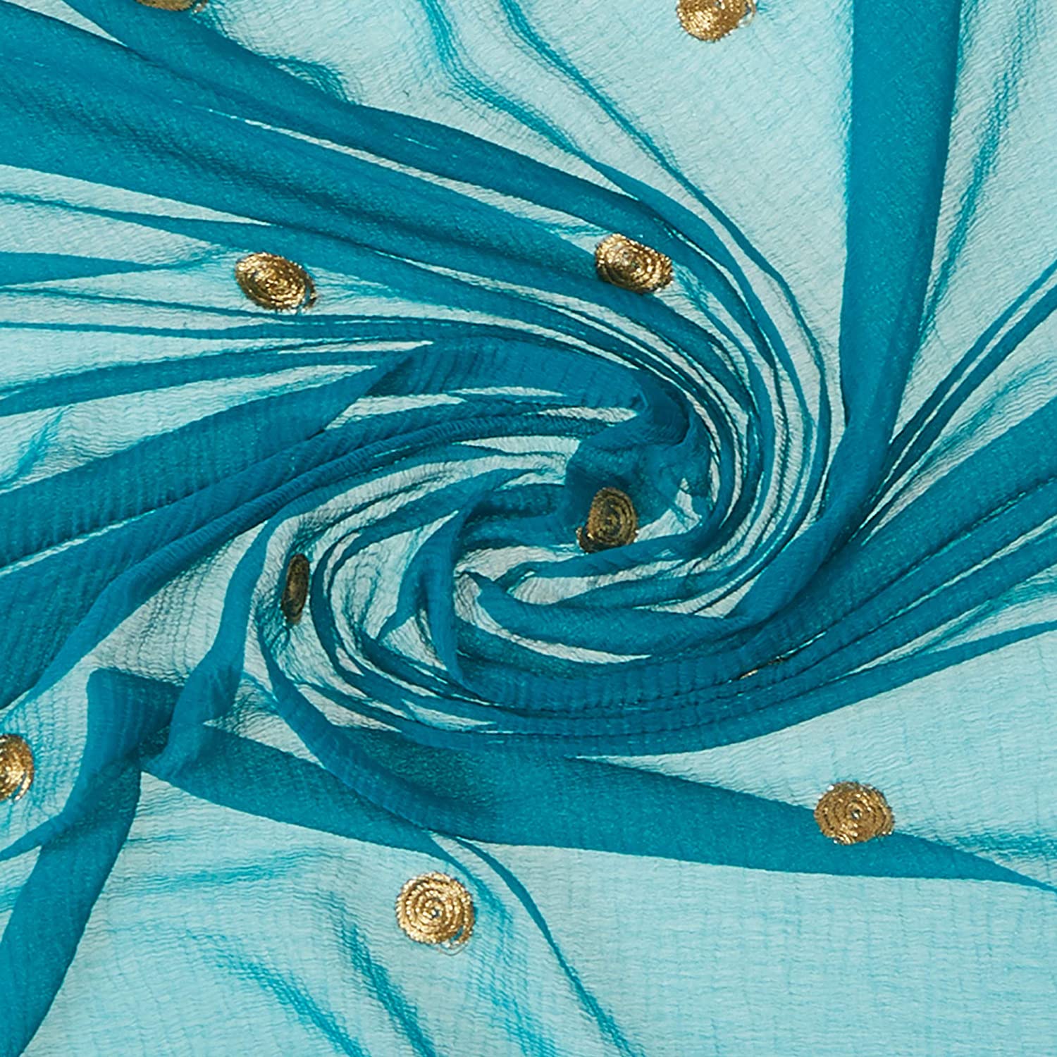 Gold Butti Embroidered Chiffon Dupatta Dupatta Bazaar