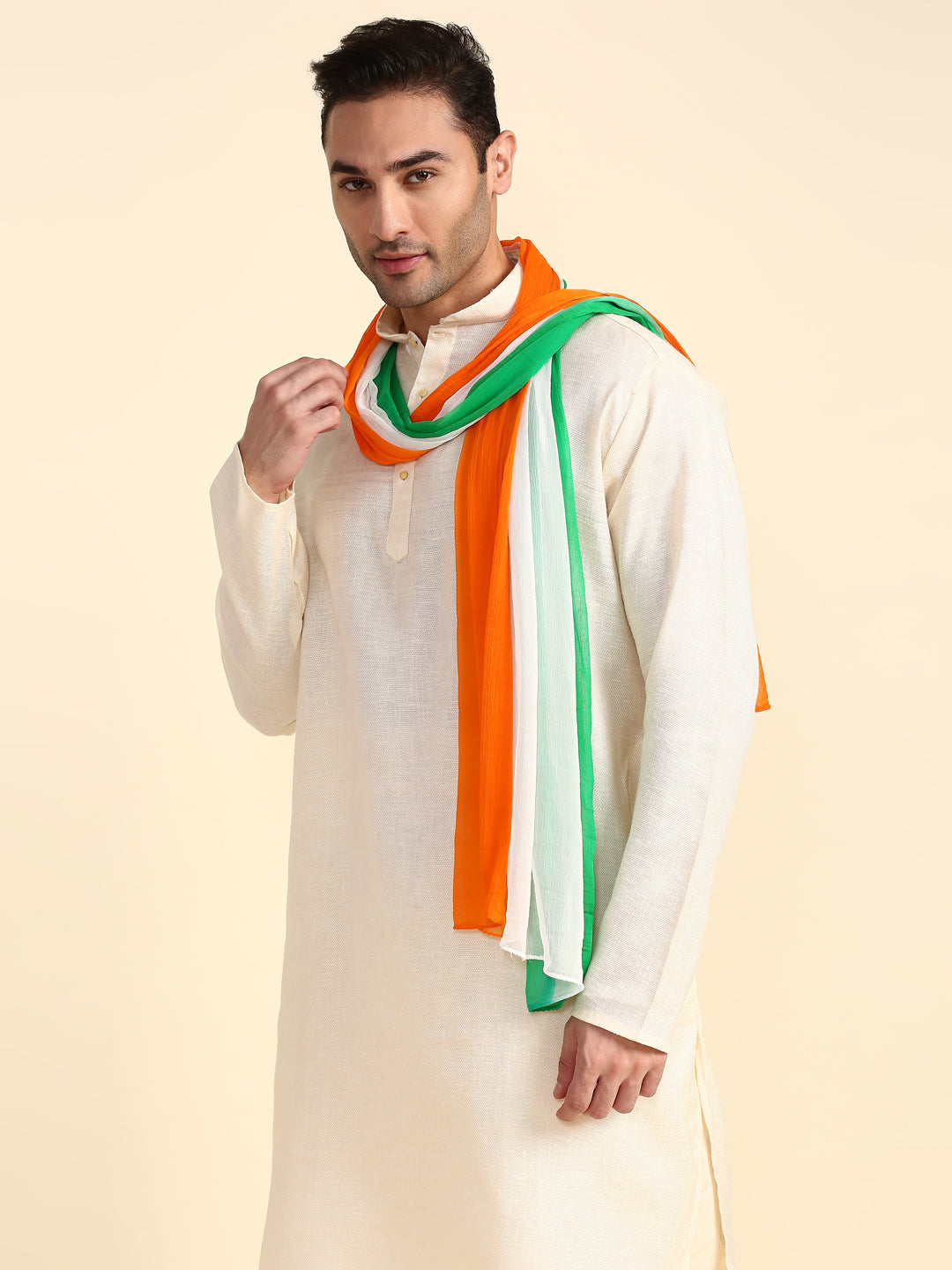 Men's Republic Day Tiranga Tri Colour Chiffon Dupatta – Dupatta Bazaar