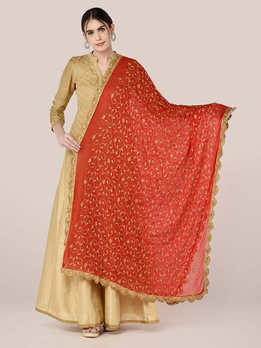 Red Dupatta,white dupatta, pink dupatta, beige dupatta, peach dupatta ...