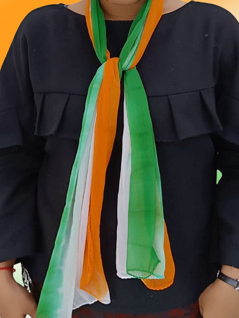 Tri Colour/Tiranga Stole/Scarf for Kids, Women & Men – Dupatta Bazaar